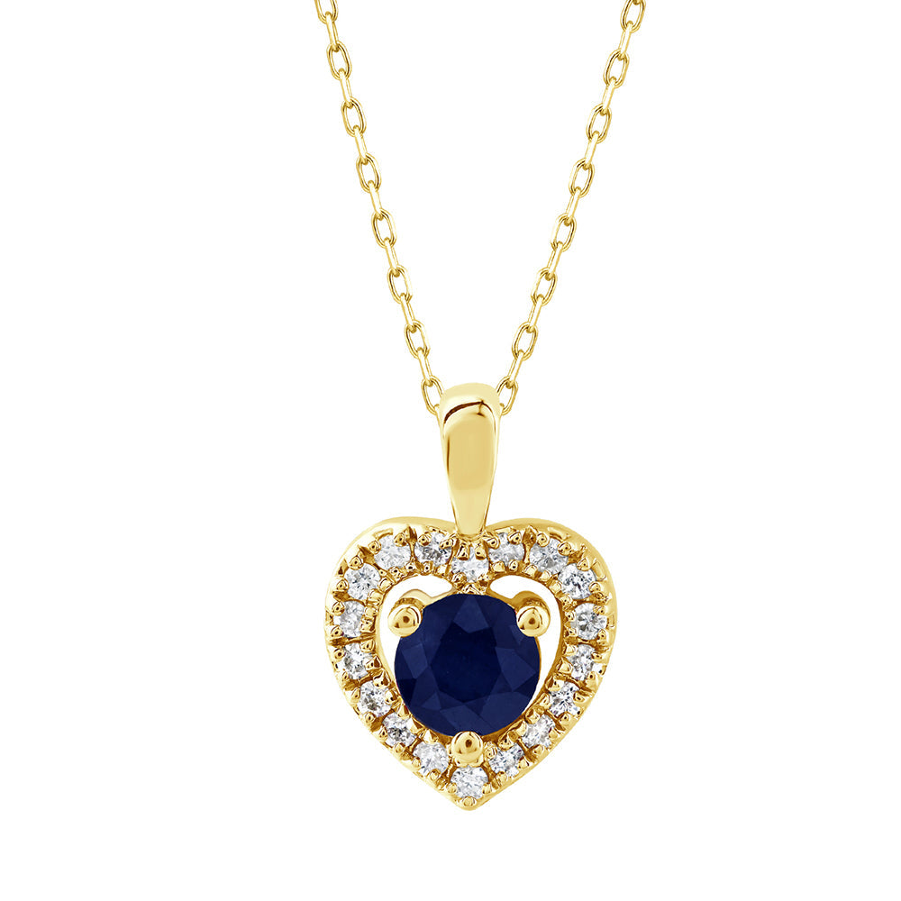 Dije Con Cadena Oro 14K Con Diamante Y Zafiro SD192 – Guvier