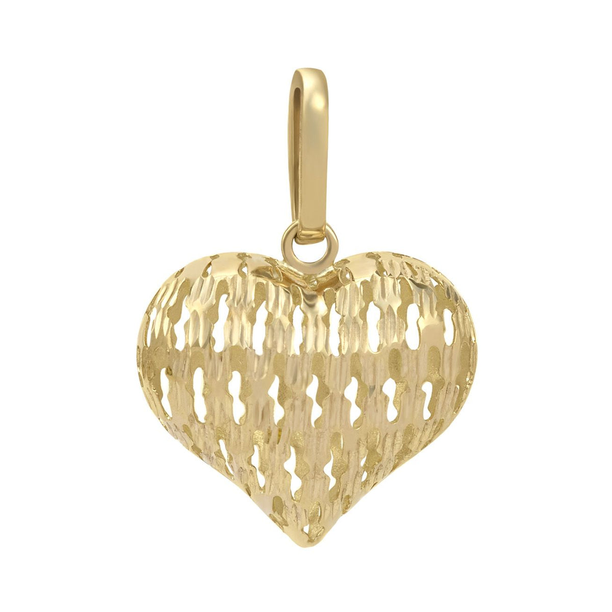 Dije Corazon Diamantado Oro14K AR72 – Guvier