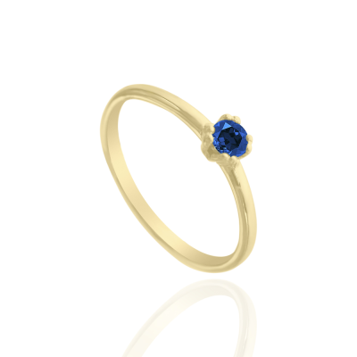 Anillo Dama Oro 14K Con Zafiro BV232 – Guvier